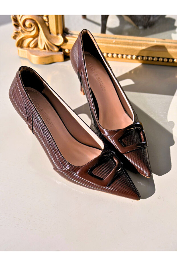 I Love Shoes Finrel Stiletto Acıkahve Rugan Toka Detaylı - Fiyatı ...
