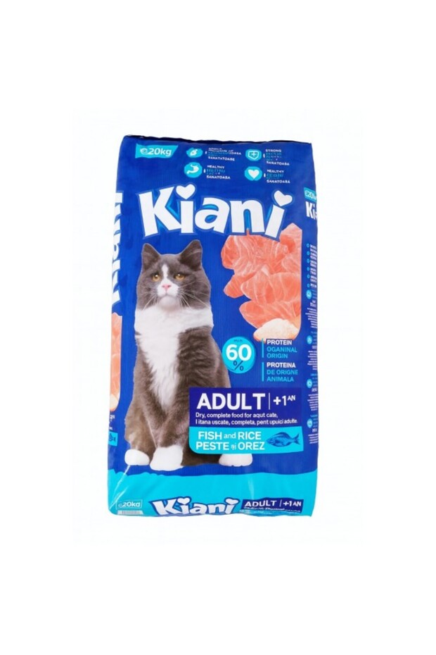 KİANİ Hrană uscată pentru pisici cu pește și orez, 20 kg- Trendyol