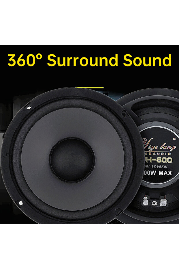 Choice 6 600W 6.5-inch/500W 5-inch/400W 4-inch car speaker sound system ...