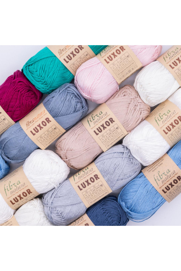 Fibra Natura Luxor 100% bumbac mercerizat – 50 g 125 m fir fin pentru tricotat-105-17-1 BUC ...