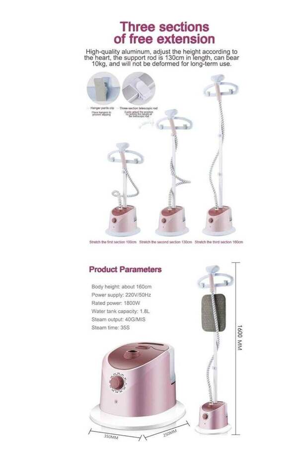 Twinkle Mart Standing Garment Steamer 2000W, 2L Water Tank, Full Size ...
