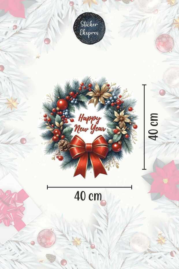 Sticker Ekspres Autocolant din sticlă pentru coroană de Anul Nou, cu o ...