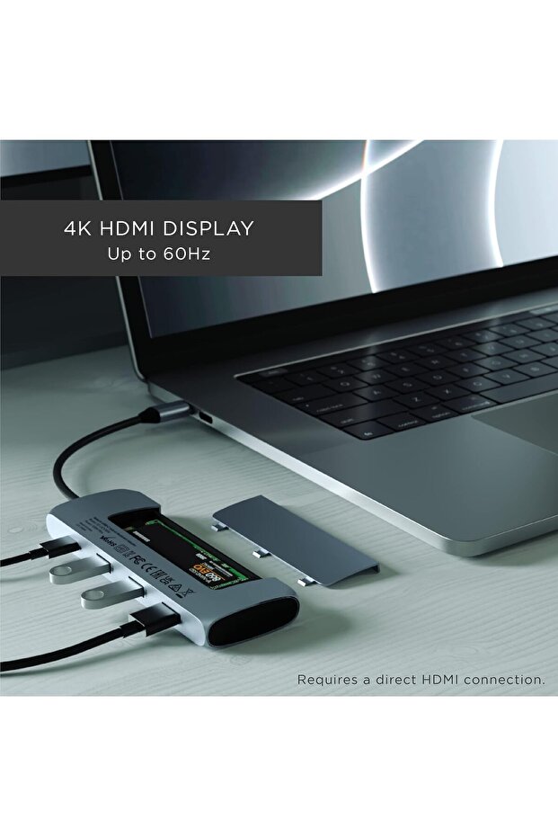 Satechi 5-in-1 USB-C Hub Multiport Adapter with M.2 SATA SSD Enclosure ...
