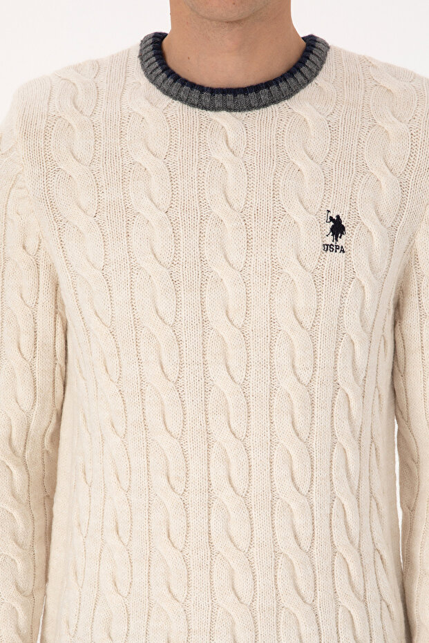 U.S. Polo Assn. Erkek Krem Kazak 50315017-VR071 - Fiyatı, Yorumları