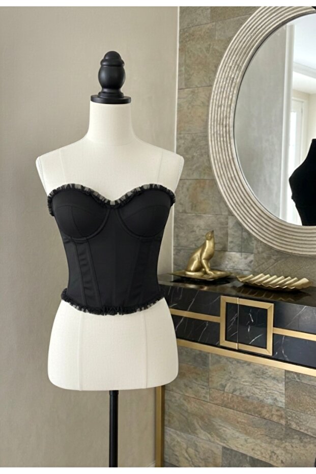 Ceren Öncel Atelier Noir Fırfır Büstiyer Korse - Fiyatı, Yorumları