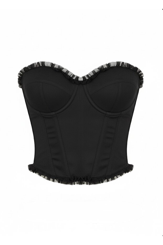 Ceren Öncel Atelier Noir Fırfır Büstiyer Korse - Fiyatı, Yorumları