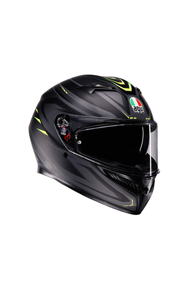 AGV K3 Syth Mplk Matt Black Yellow Fluo Kapalı Kask - Fiyatı, Yorumları