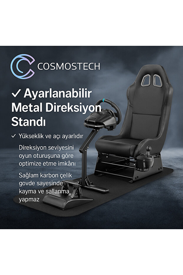 cosmostech GY013 Racing Simulator | Ayarlanabilir Metal Direksiyon ...