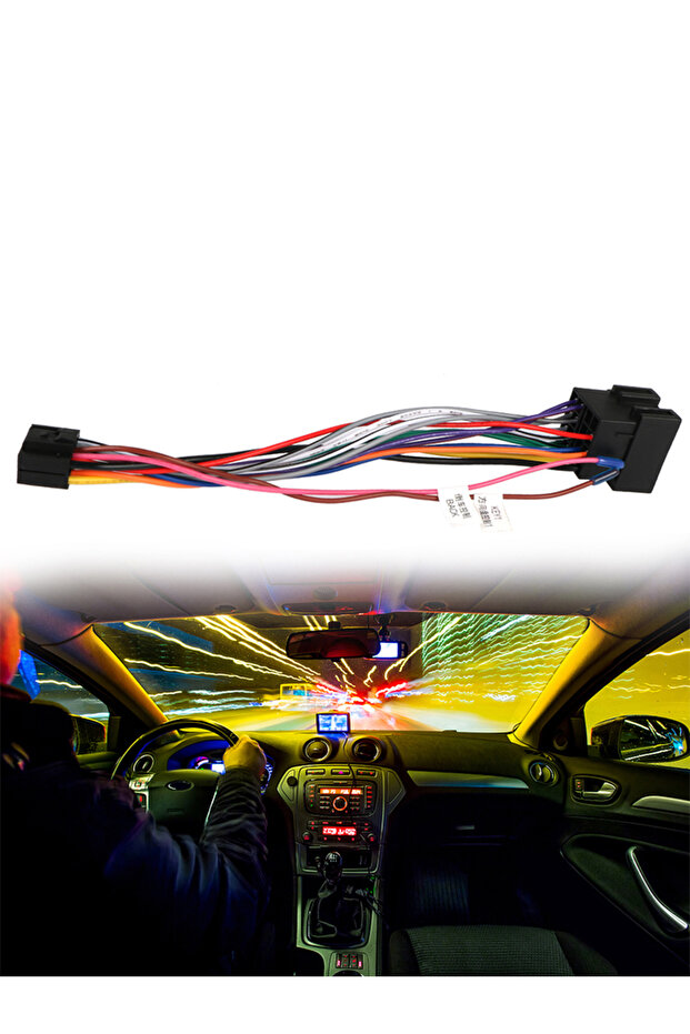 Choice 16 Pin Plug Cable ISO Standard Connector Adapter Car Stereo ...