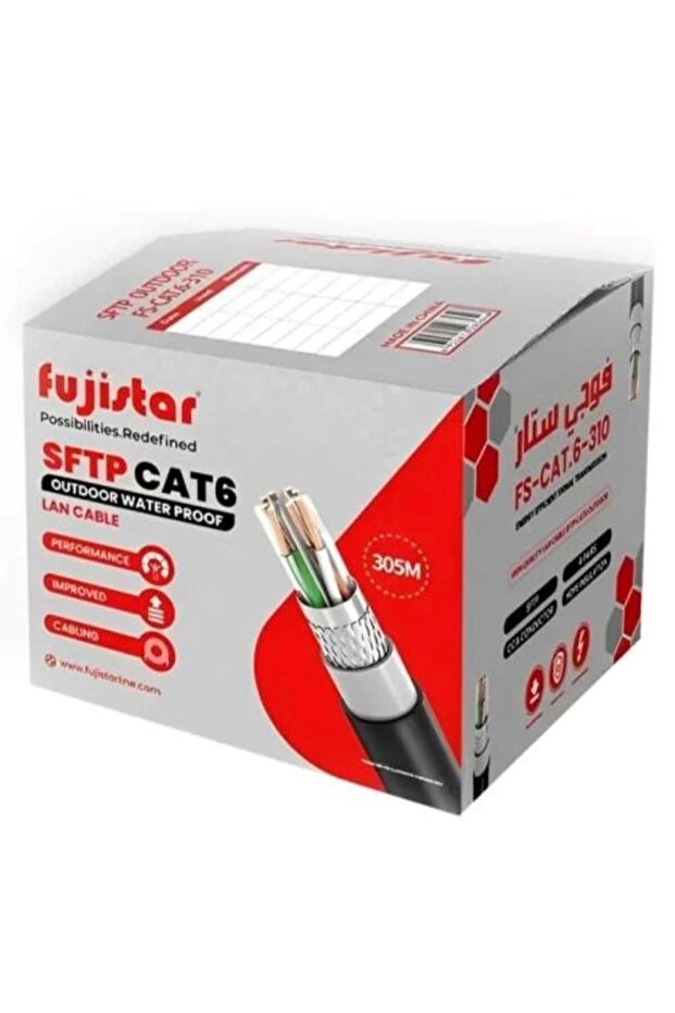 fujistar FS CAT6 310 Network Cable, Premium Outdoor Waterproof Ethernet ...