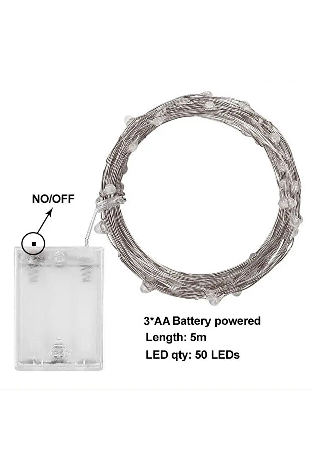 Choice no AA battery 5m Warm white 2/5/10M LED Copper Wire Light String ...