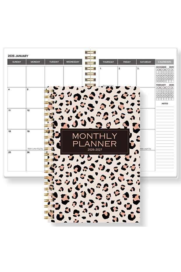 Choice A5 Dark Khaki A5 2026-2027 Monthly Planner, 24-Month Academic ...