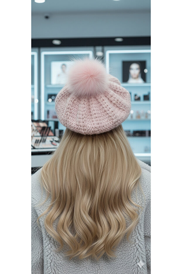 drt tasarım Pudra Pembe Salaş Model Fransız Ressam Bere - Fiyatı, Yorumları