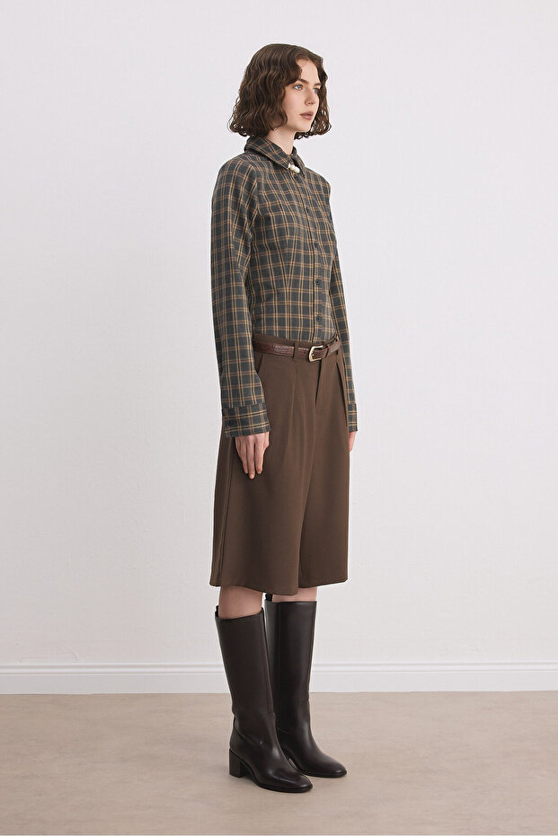 Babushka Kahverengi Uzun Bermuda - Fiyatı, Yorumları