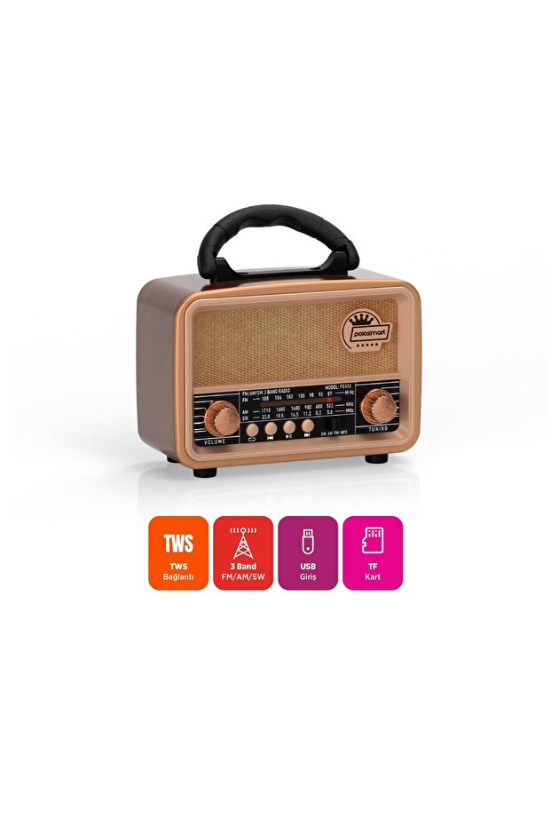 Polosmart FS103 Nostaljik Radyo Kahverengi - Fiyatı, Yorumları