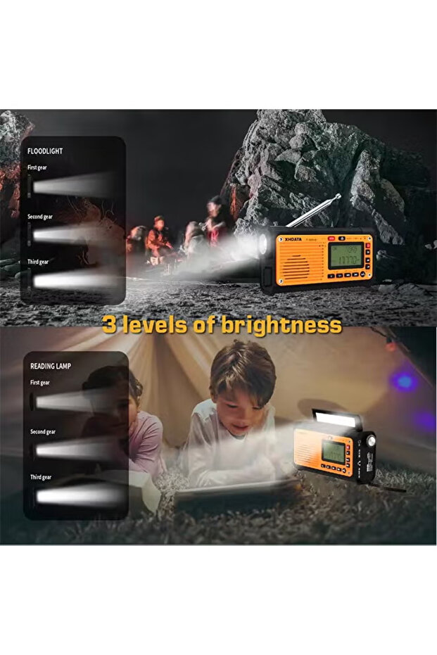 XHDATA D-608WB Portable Emergency Radio – Crank, NOAA Alert, FM/AM/SW ...