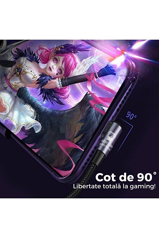 PRESTIGE CHARGE Cablu USB-C la USB-C 100W PD3.0, Date si Incarcare, Cap ...