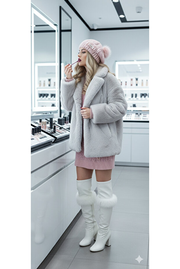 drt tasarım Pudra Pembe Salaş Model Fransız Ressam Bere - Fiyatı, Yorumları