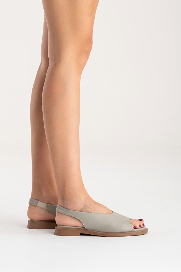 Zeynep Sıradağlı Seymour Kadın Deri Sandalet Gri - Fiyatı, Yorumları