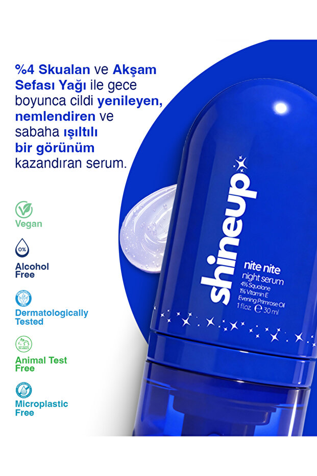 shineup Nite Nite Gece Serumu 30 ml | Bariyer Onarıcı, Aydınlık Görünüm ...