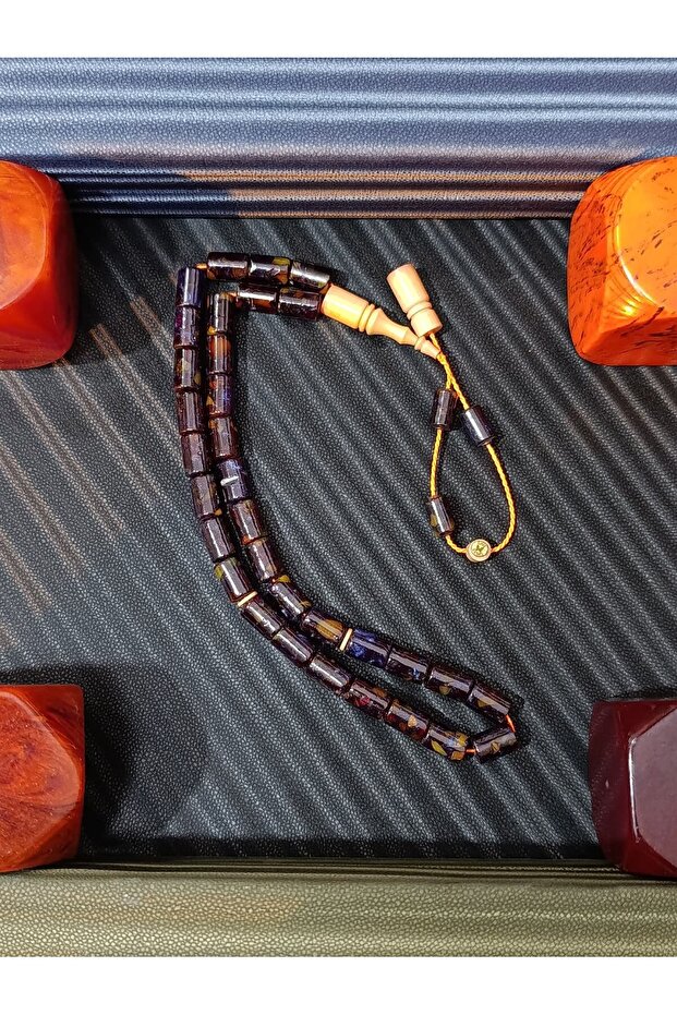 Anemore Collection EBU ŞEMS USTA YAPIMI SIKMA MOZAİK KEHRİBAR TESBİH EN ...