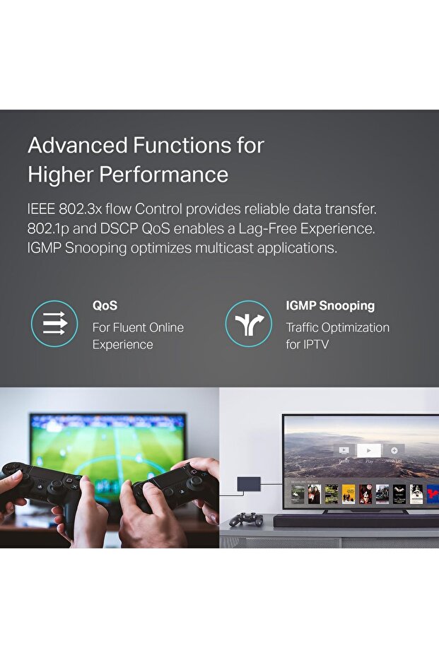 Tp-Link مفتاح سطح مكتب فولاذي TL-SG105 بخمسة منافذ جيجابت- ترينديول