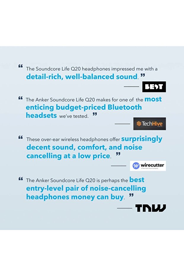 Choice soundcore Life Q20 over Ear Headphones with Hybrid ANC- Trendyol