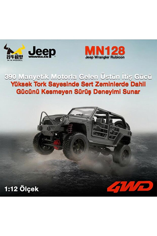MN Model MN128 1/12 Jeep Wrangler Rubicon 4WD RC Model Crawler Offroad ...