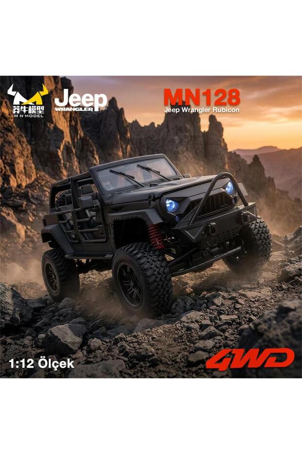 MN Model MN128 1/12 Jeep Wrangler Rubicon 4WD RC Model Crawler Offroad ...