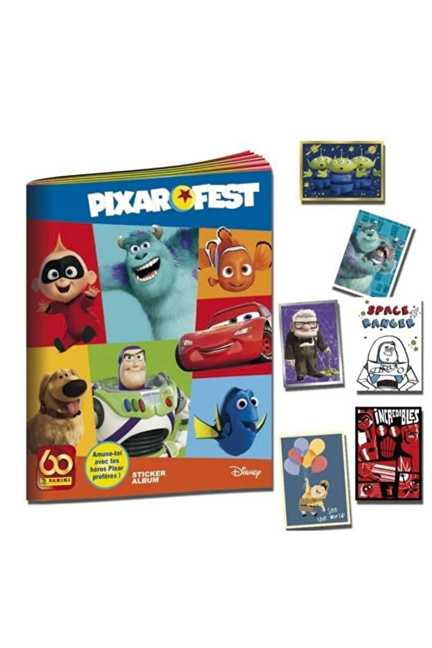 Next Plus Официален лицензиран Pixar Fest 5 пакет (25 стикера) + албум ...