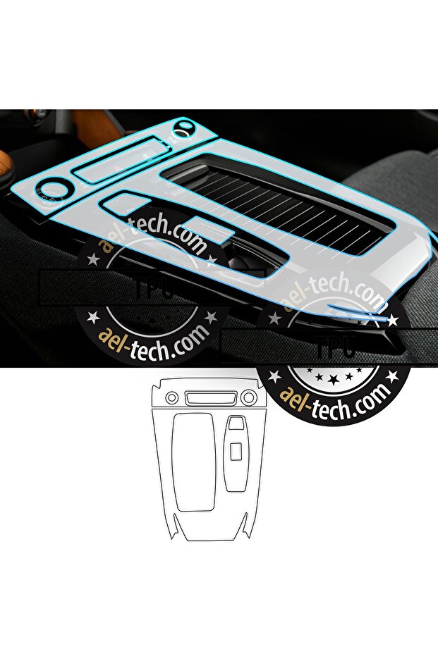 ael-tech Audi A6 Compatible Gear Shift Surround Piano Black Console Tpu ...