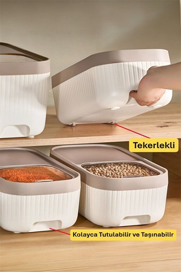 Bayev Apex 7.5 Lt Multi-Purpose Grain Food Legume Dry Food Box Wheeled ...