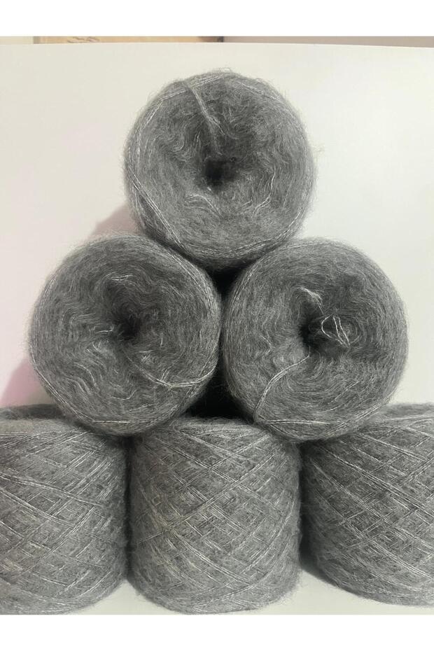 İPEK YÜN İPLİK DÜNYASI Ață de tricotat Angora 3 straturi (gri închis ...