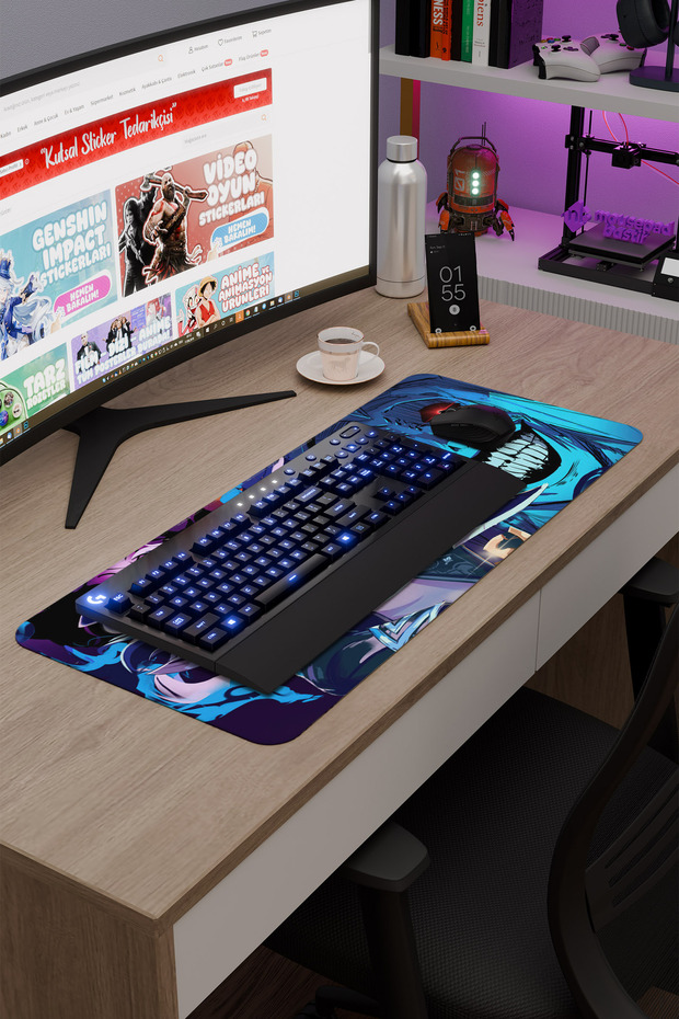mousepad bastir Solo Leveling Anime V3 - 70x30 XL Gaming Mouse Pad cu ...
