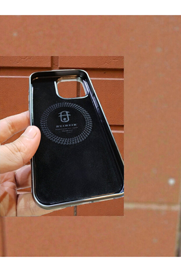 RIMBMAX Premium leather iPhone 15 Pro Max case with magnetic round ...