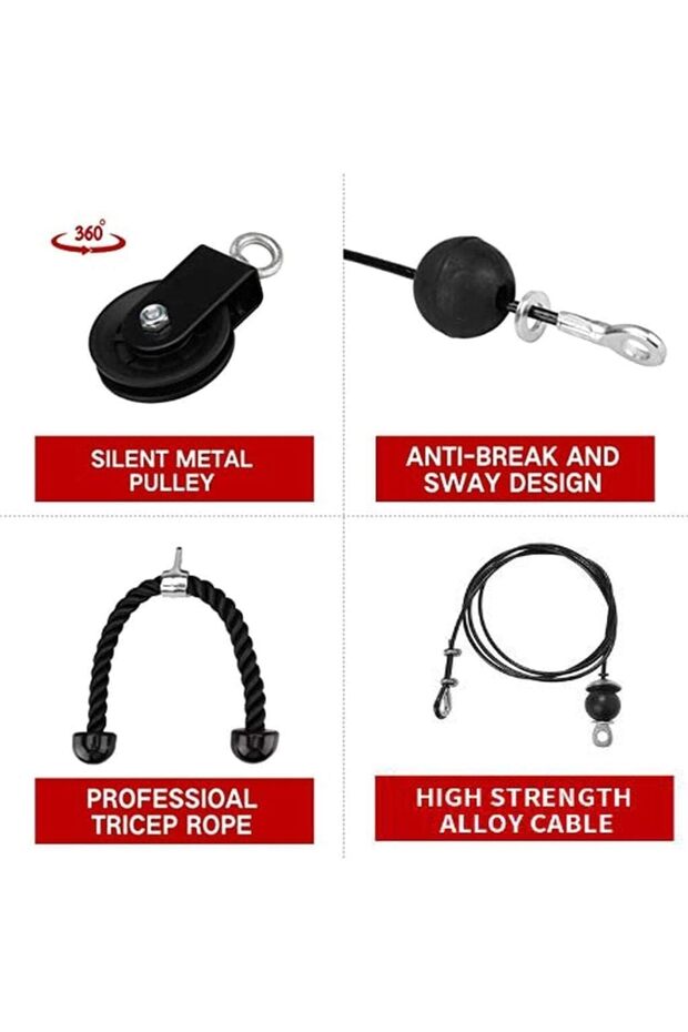 Generic Fitness Lift Pulley System for Triceps Pull Down, Biceps Curl ...