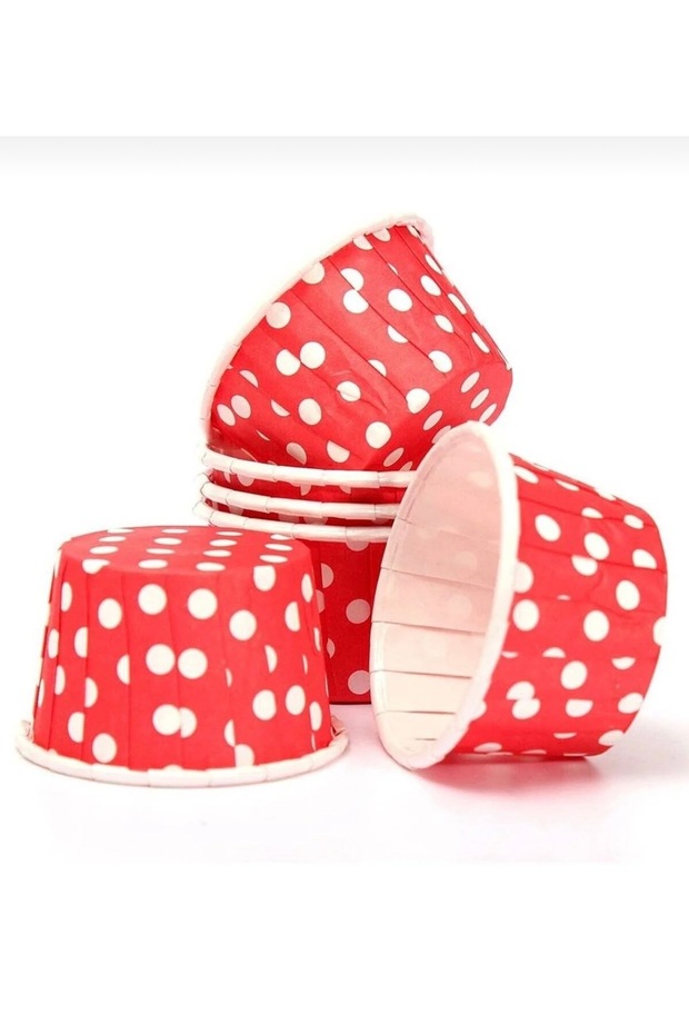 MİMOZA PARK 50 Adet Muffin Cupcake Kağıdı, Renkli Puantiyeli Kağıt ...