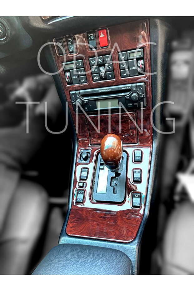 ODAC TUNING Mercedes w140 mahogany veneer glove box trim console full ...