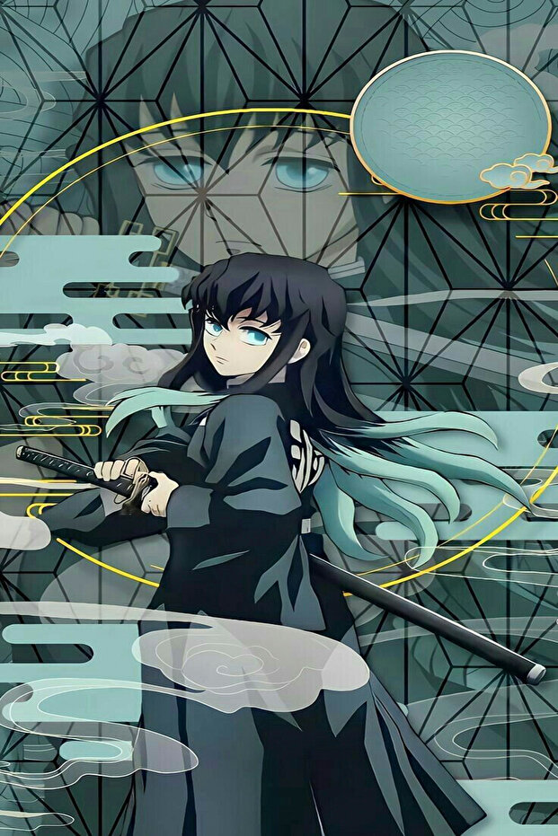postercraft Demon Slayer Muichiro Tokito Art Modern Panel Tablo Poster ...