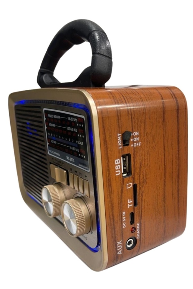 Micro Speed Hi-Fi Radio, FM/AM 3 Band, USB/TF/BT Player, Rechargeable ...