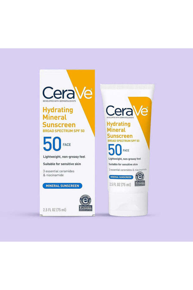 CeraVe Hydrating Sheer Sunscreen SPF 50 for Face and Body 75 mL- Trendyol
