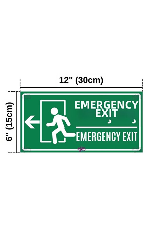 Hayg Equipment Emergency Exit Sign Left Direction – Dekota Emergency ...