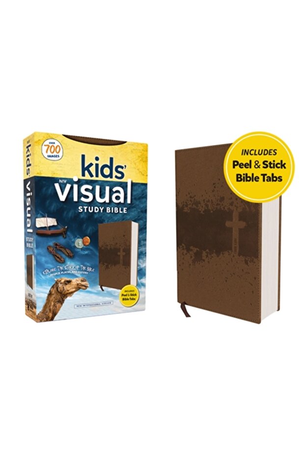 Zondervan Niv, Kids' Visual Study Bible, Leathersoft, Bronze, Full ...