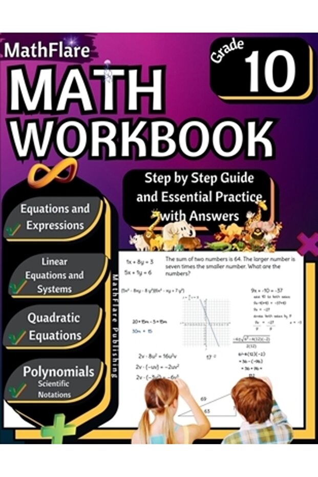 INDEPENDENT CAT MathFlare - Math Workbook 10th Grade: Math Workbook ...