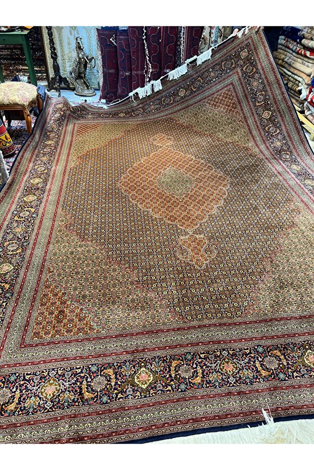 RD RAMAZAN DAĞ EL HALI SANATI El Dokuma İran Mahi Halısı İpek Yün ...