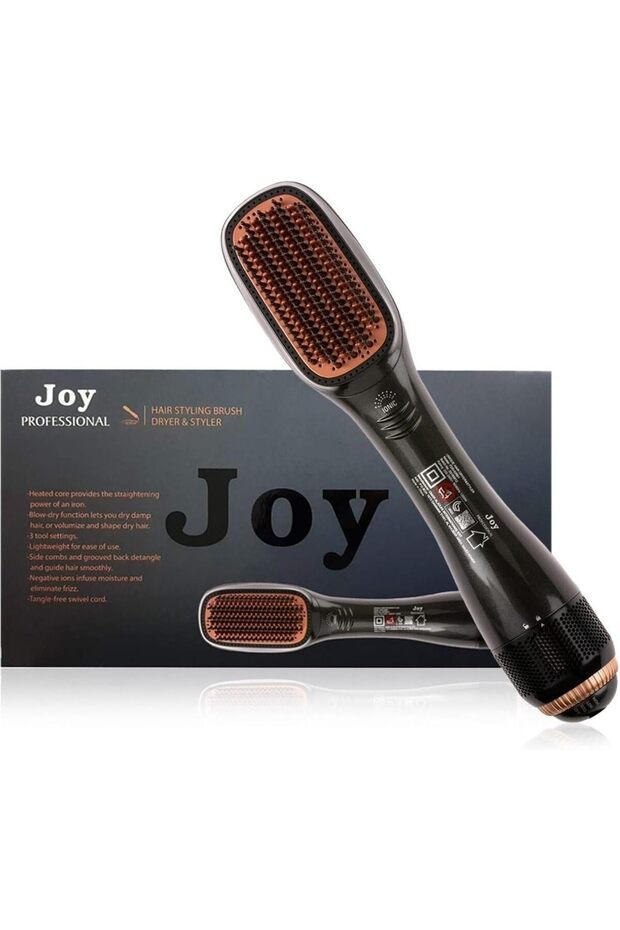 Generic JOY Professional Heated Styling Brush - Portable 2-in-1 Hair ...