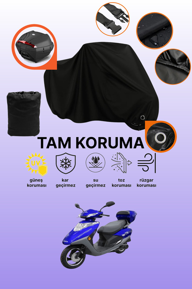 dokaca Black Rear Bag and Lock Compatible King Motor Spica 100 ...