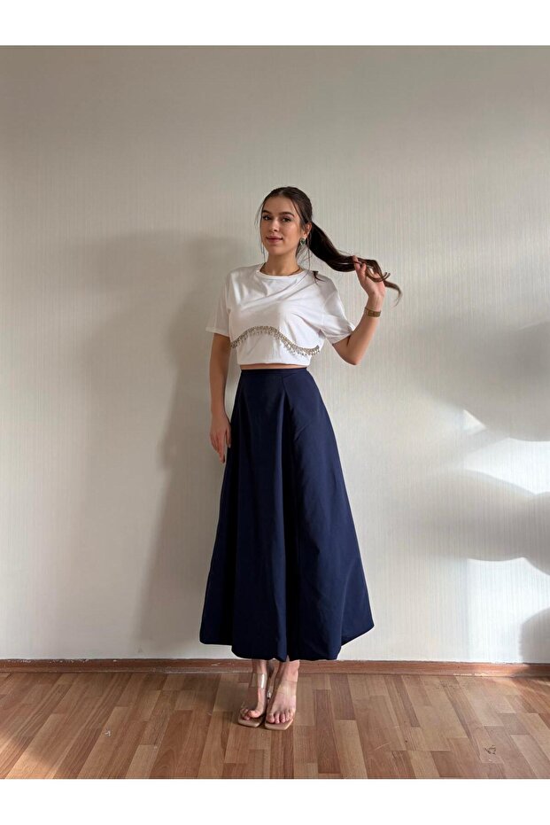 MODA KADIN UZUN POPLİN BALON MODEL ETEK - Fiyatı, Yorumları