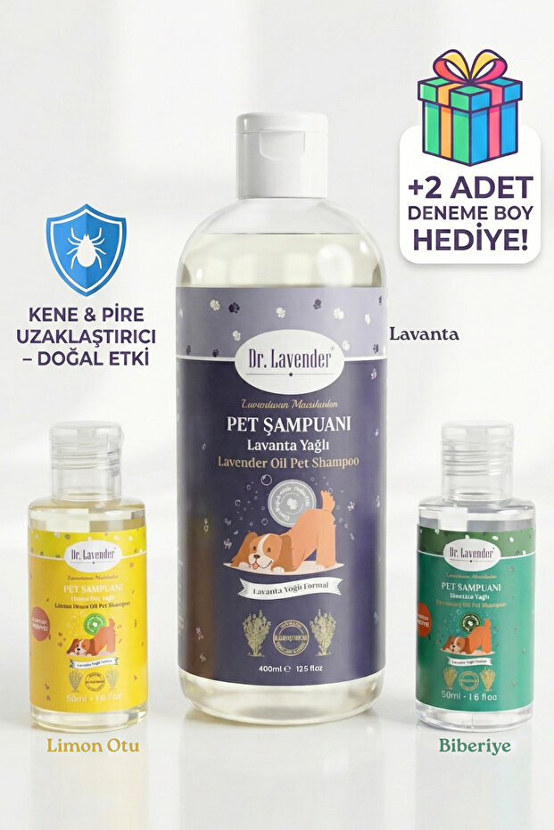 Dr.Lavender Doğal Kalkan Kene Pire Karşıtı Lavanta Köpek Şampuanı 400ml ...