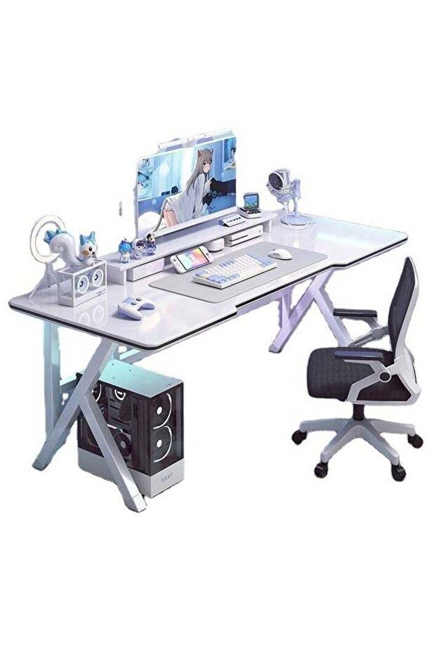 EGG K Shaped Gaming Desk 100cm Computer Table Home Office Computer Desk ...